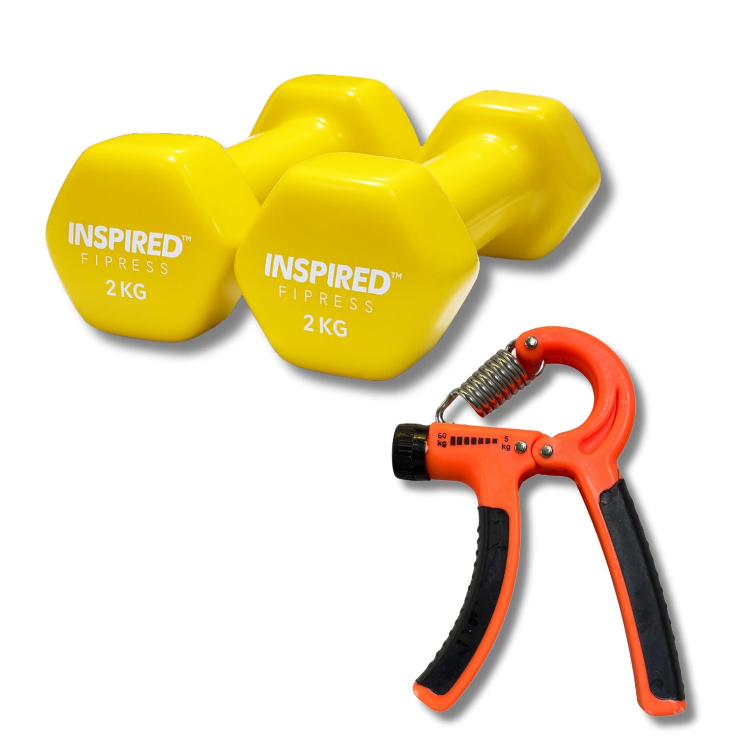 2kg Dumbbells Pair with Hand Grip Exercise – Inspired Fitness